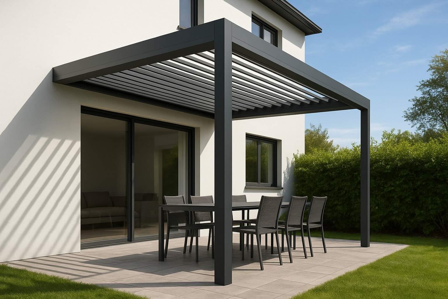 Pergola bioclimatica addossata | Le Tende Tecnic
